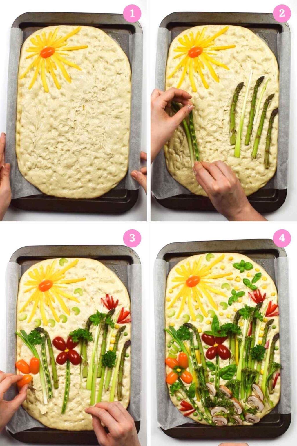 How to Make Focaccia Art - Easy Decorated Italian Bread - SugarYums