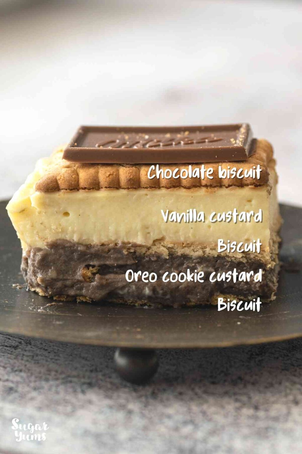 No Bake Biscuit Cake (Biscuit Tray Bake) - SugarYums