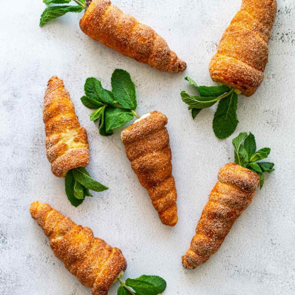 Chimney Cone 'Carrots' with Vanilla Pastry Cream - SugarYums