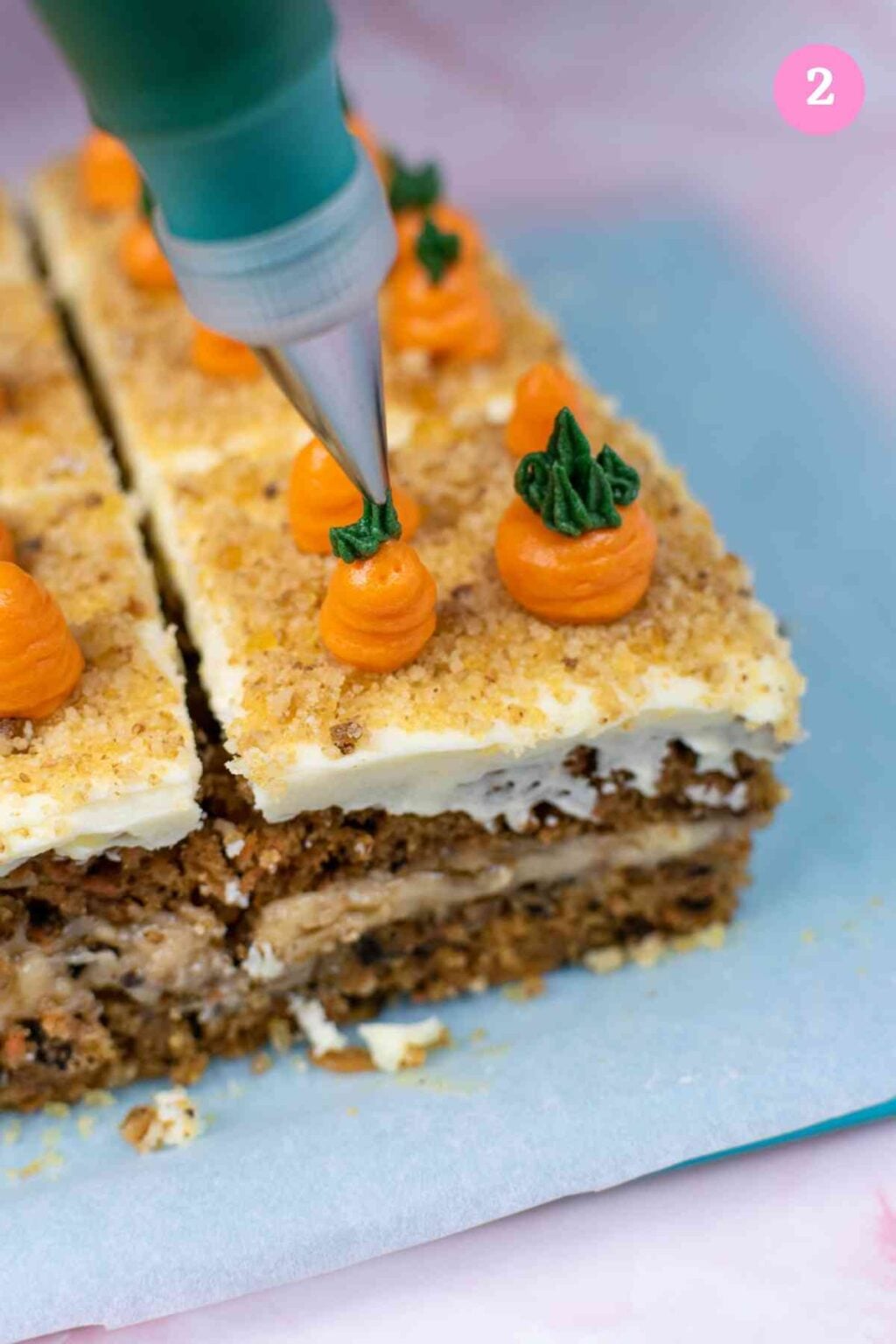 Double Layer Carrot Cake with Caramelised Walnuts - SugarYums