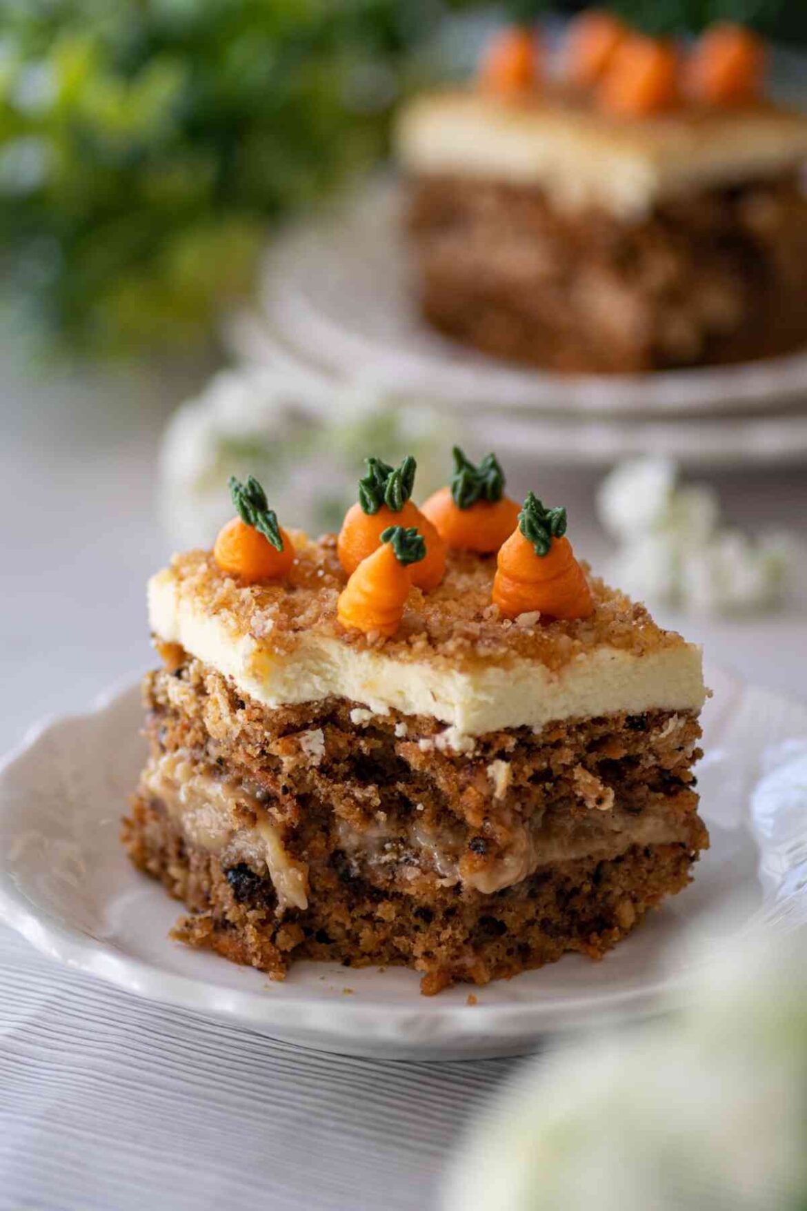 Double Layer Carrot Cake with Caramelised Walnuts - SugarYums