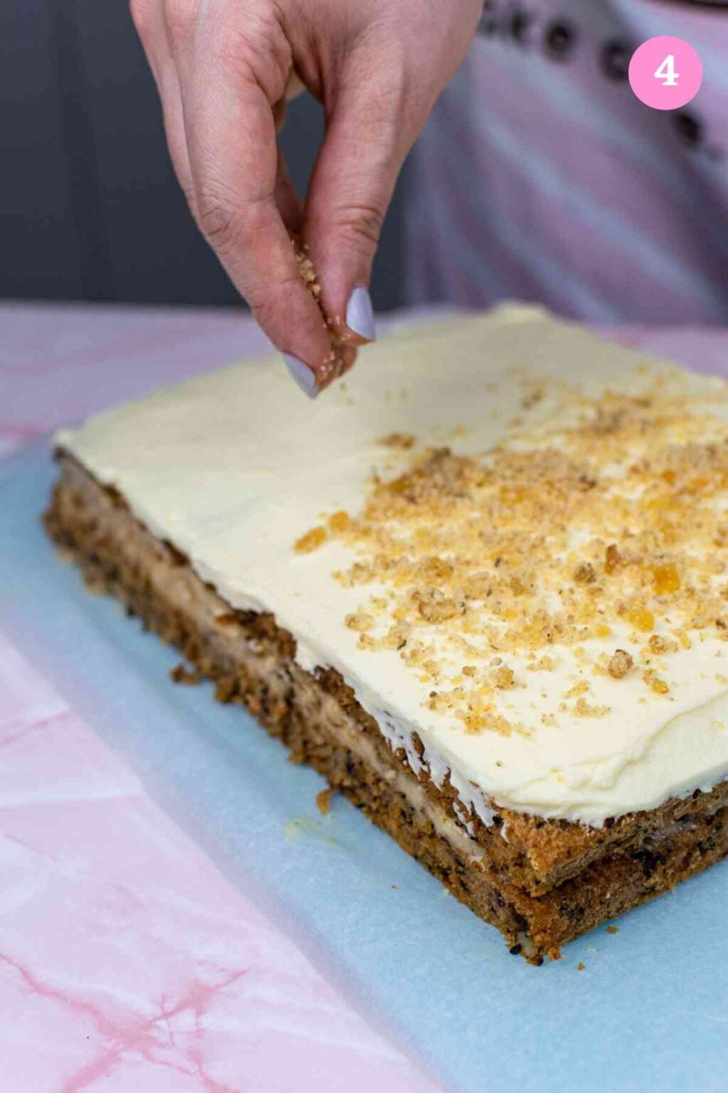 Double Layer Carrot Cake with Caramelised Walnuts - SugarYums