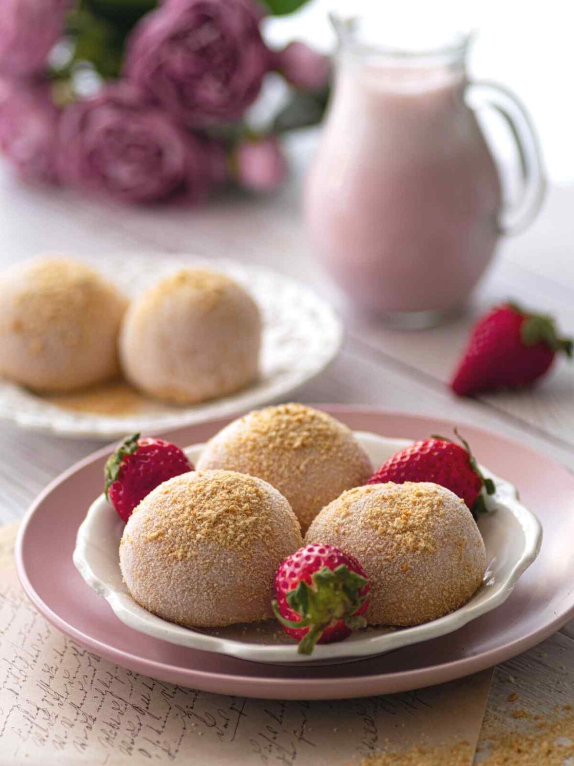 Strawberry Cheesecake Mochi (Little Moons Mochi Copycat) - SugarYums