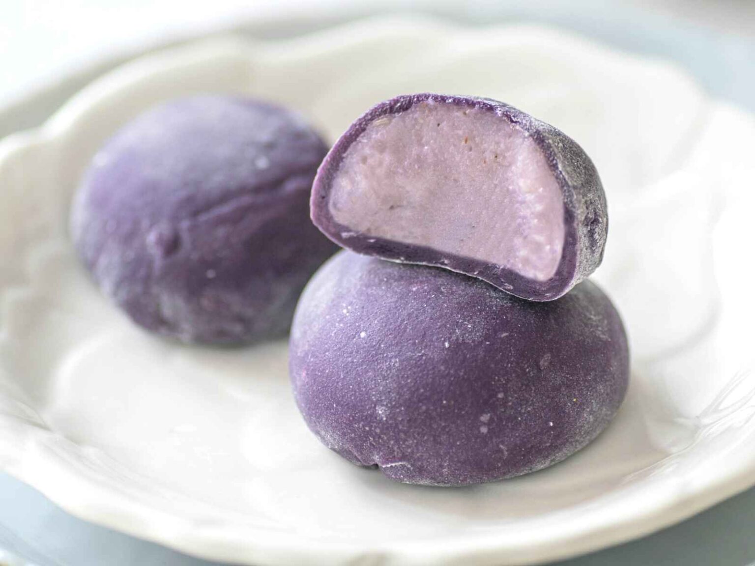 Taro Mochi with Taro Paste Filling - SugarYums