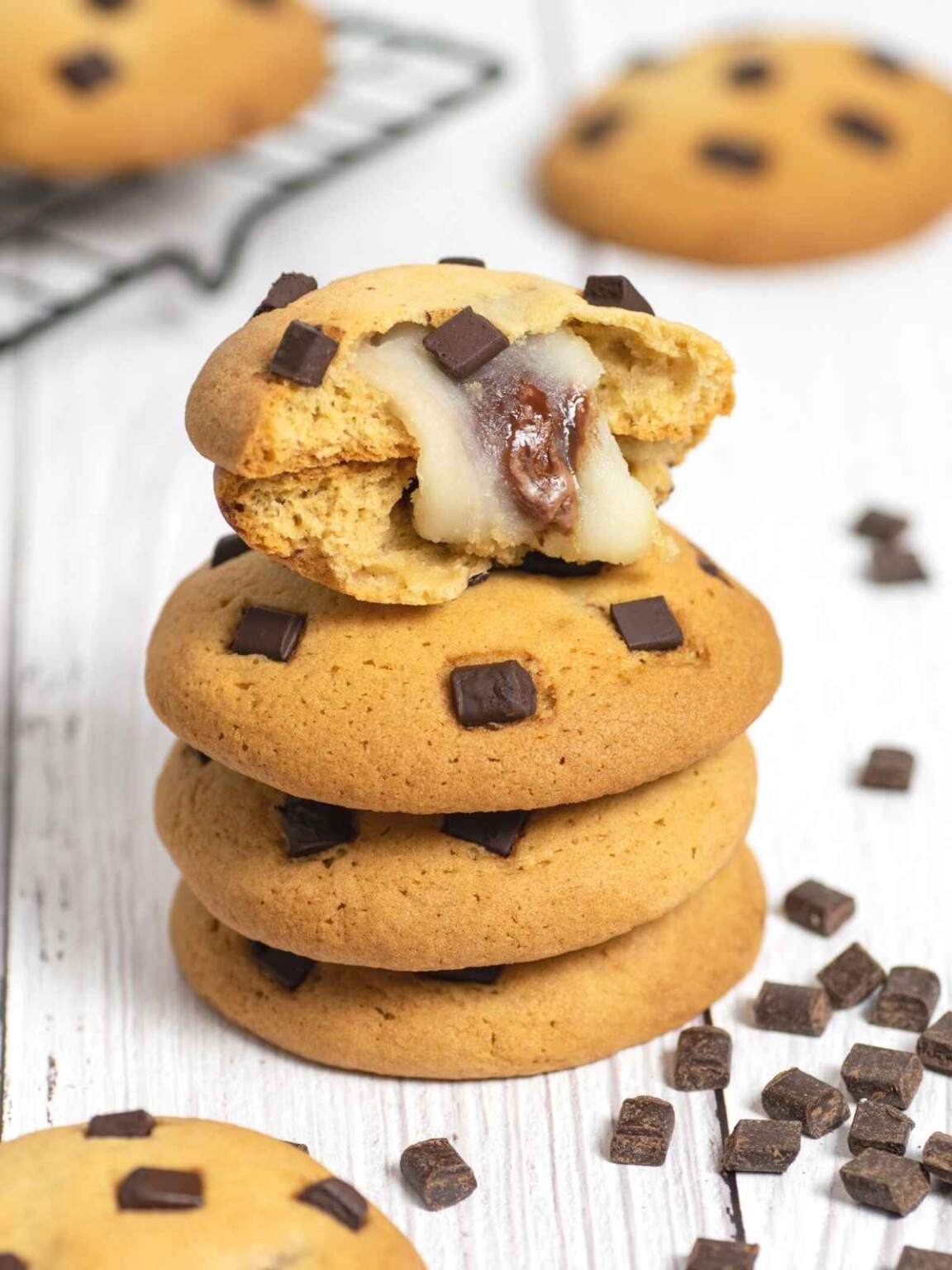 Mochi Cookies with Chocolate Chips - SugarYums