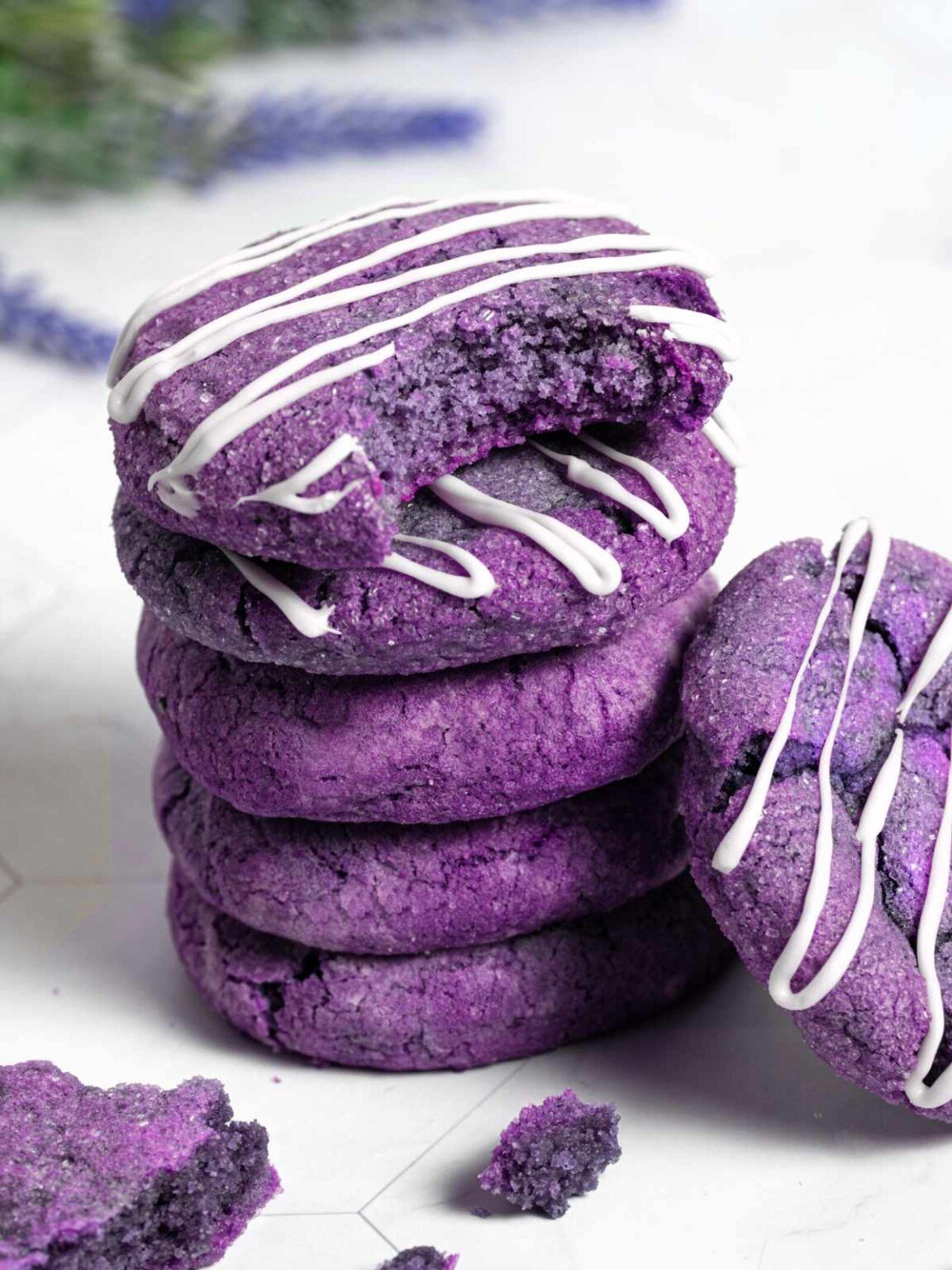 Chewy Ube Cookies - SugarYums
