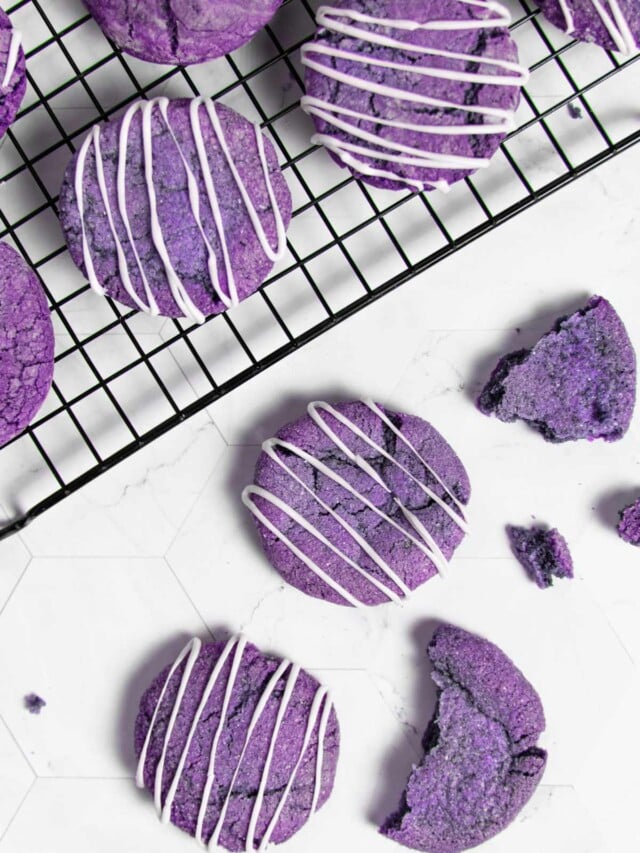 Chewy Ube Cookies - SugarYums