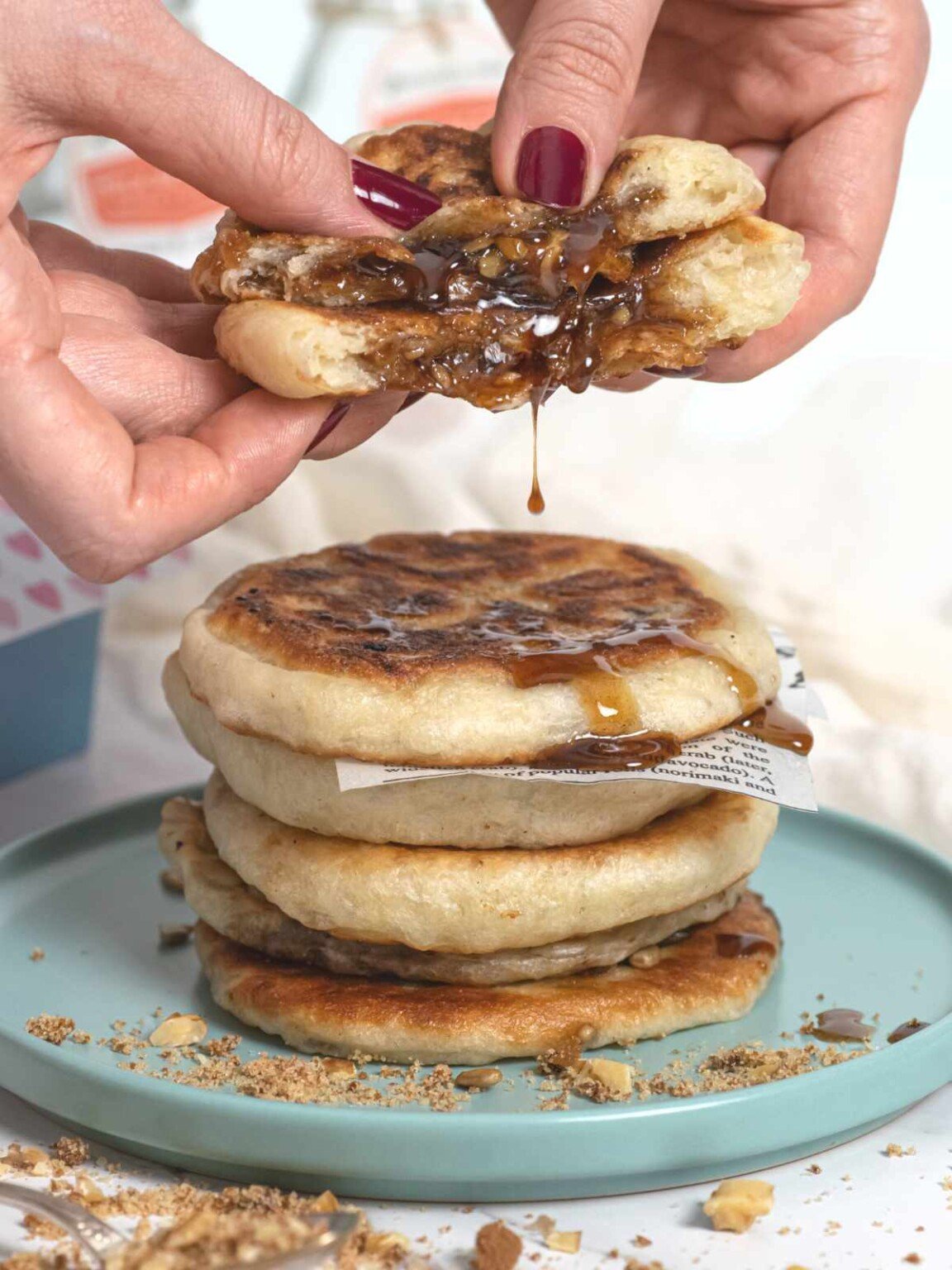 Hotteok: Korean Sweet Pancake (호떡) - SugarYums