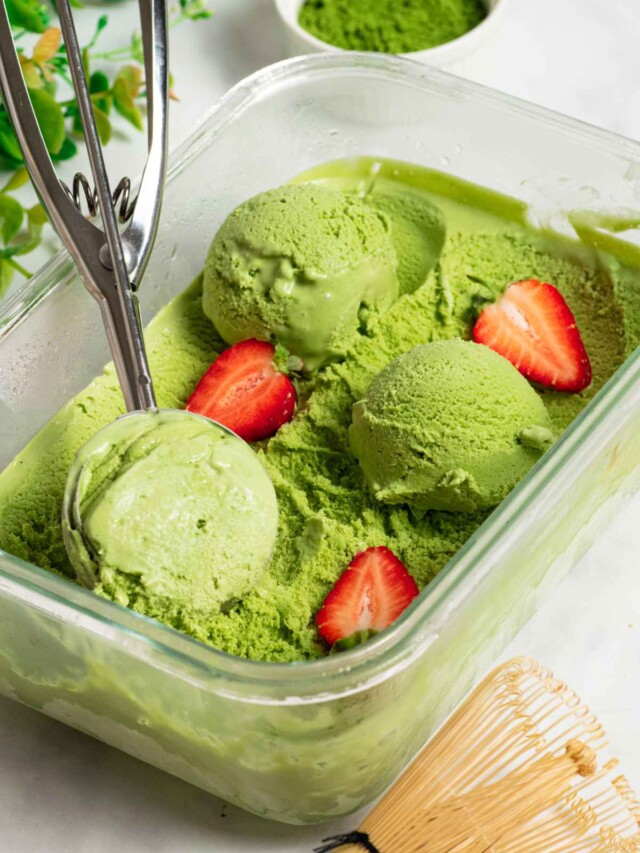 Homemade Green Tea Matcha Ice Cream (抹茶アイスクリーム) - SugarYums