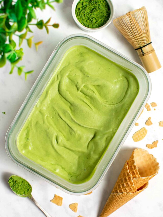 Homemade Green Tea Matcha Ice Cream (抹茶アイスクリーム) - SugarYums