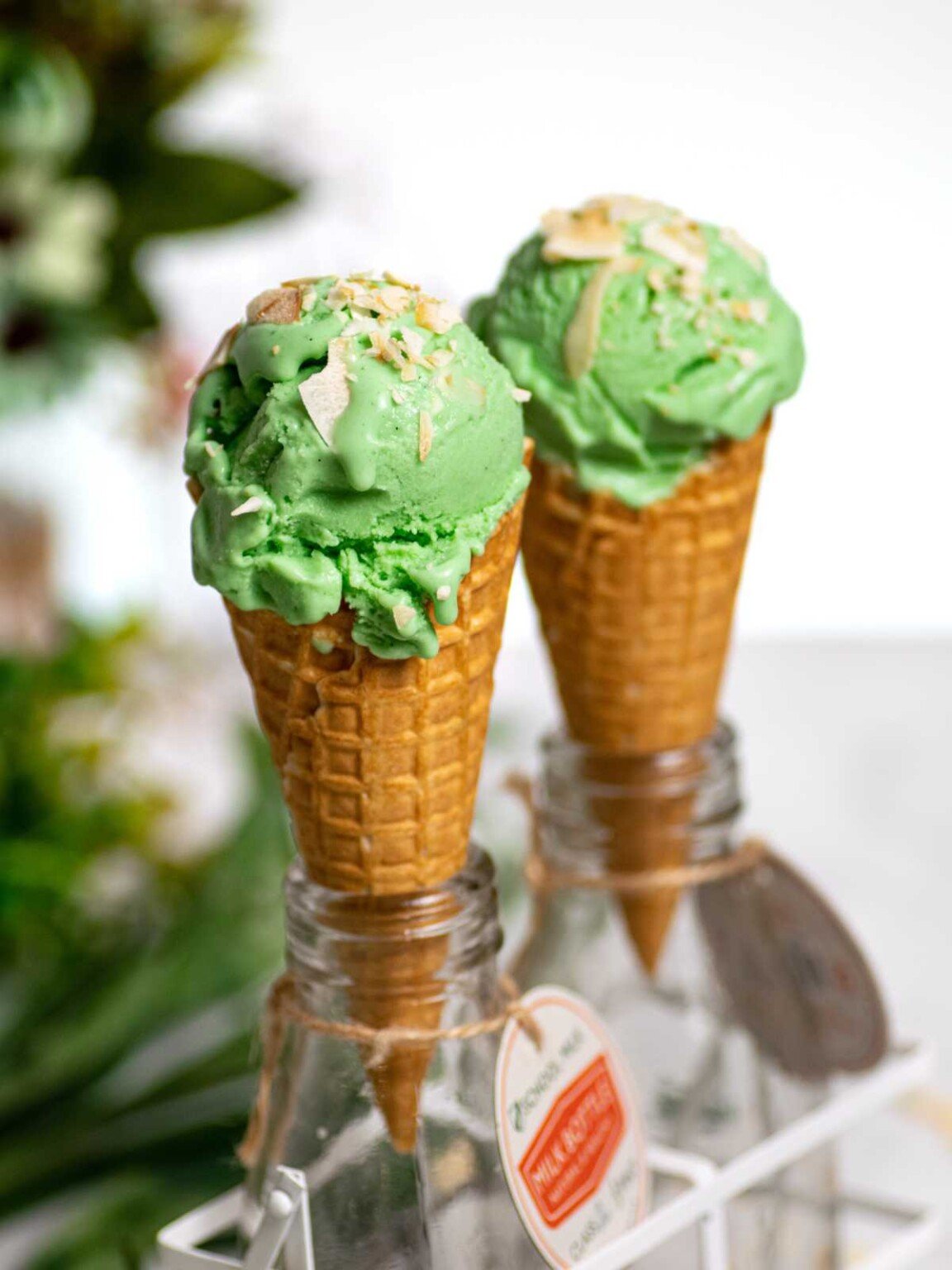 Pandan Ice Cream with Real Pandan and Coconut Milk - SugarYums