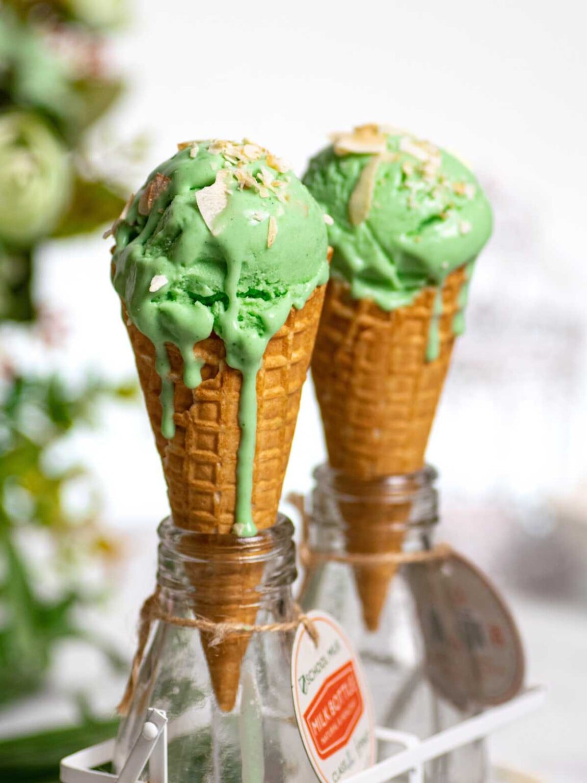 Pandan Ice Cream with Real Pandan and Coconut Milk - SugarYums
