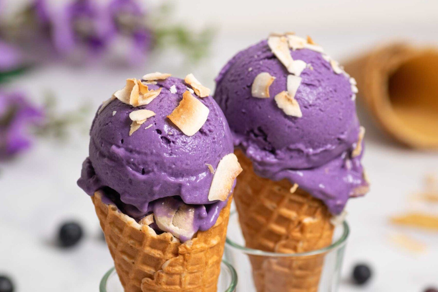 Natural Homemade Ube Ice Cream (Purple Yam) - SugarYums