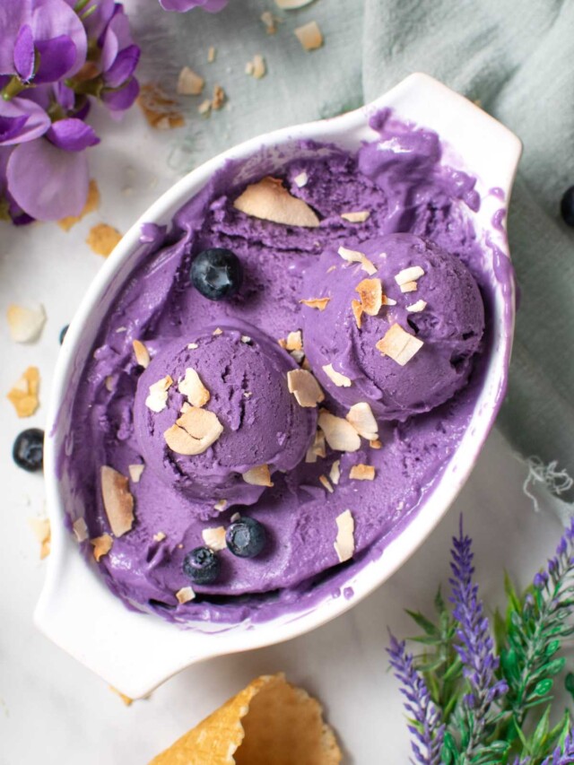 Natural Homemade Ube Ice Cream (Purple Yam) - SugarYums