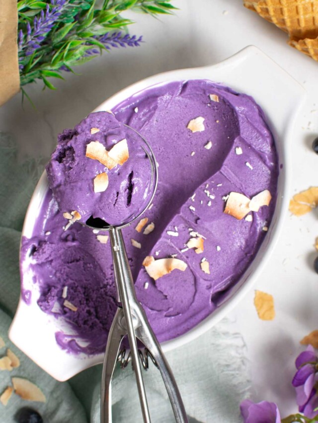 Natural Homemade Ube Ice Cream (Purple Yam) - SugarYums