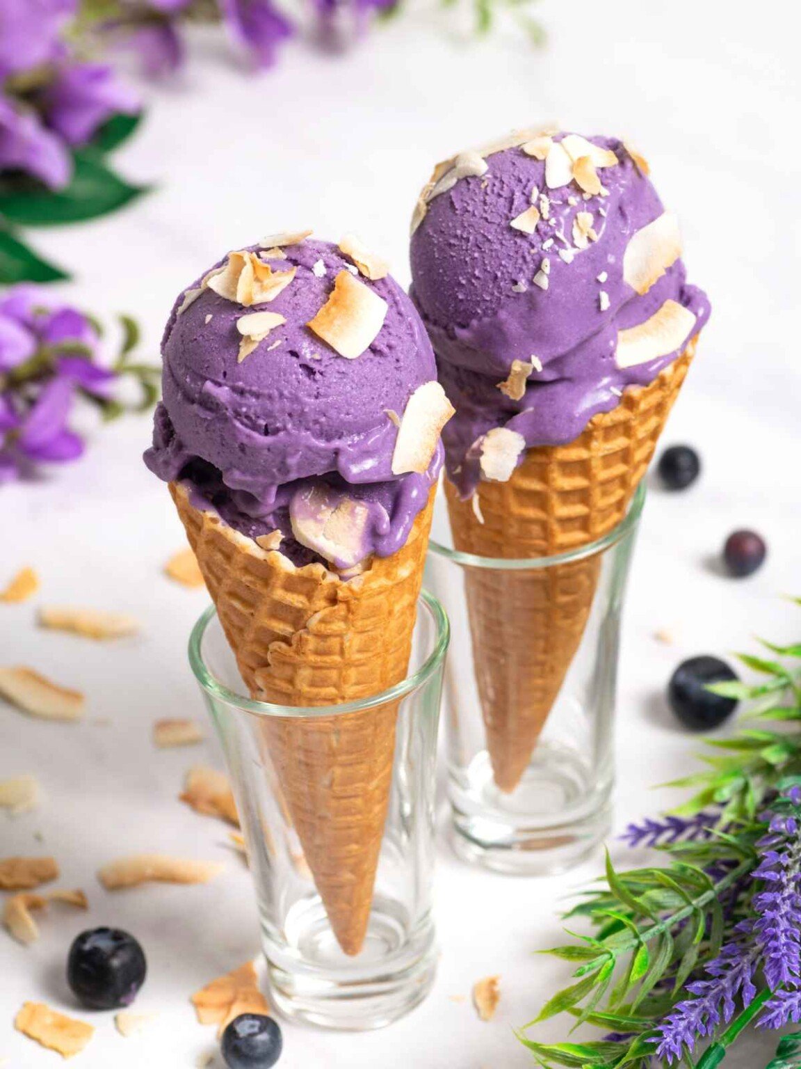 Natural Homemade Ube Ice Cream (Purple Yam) - SugarYums