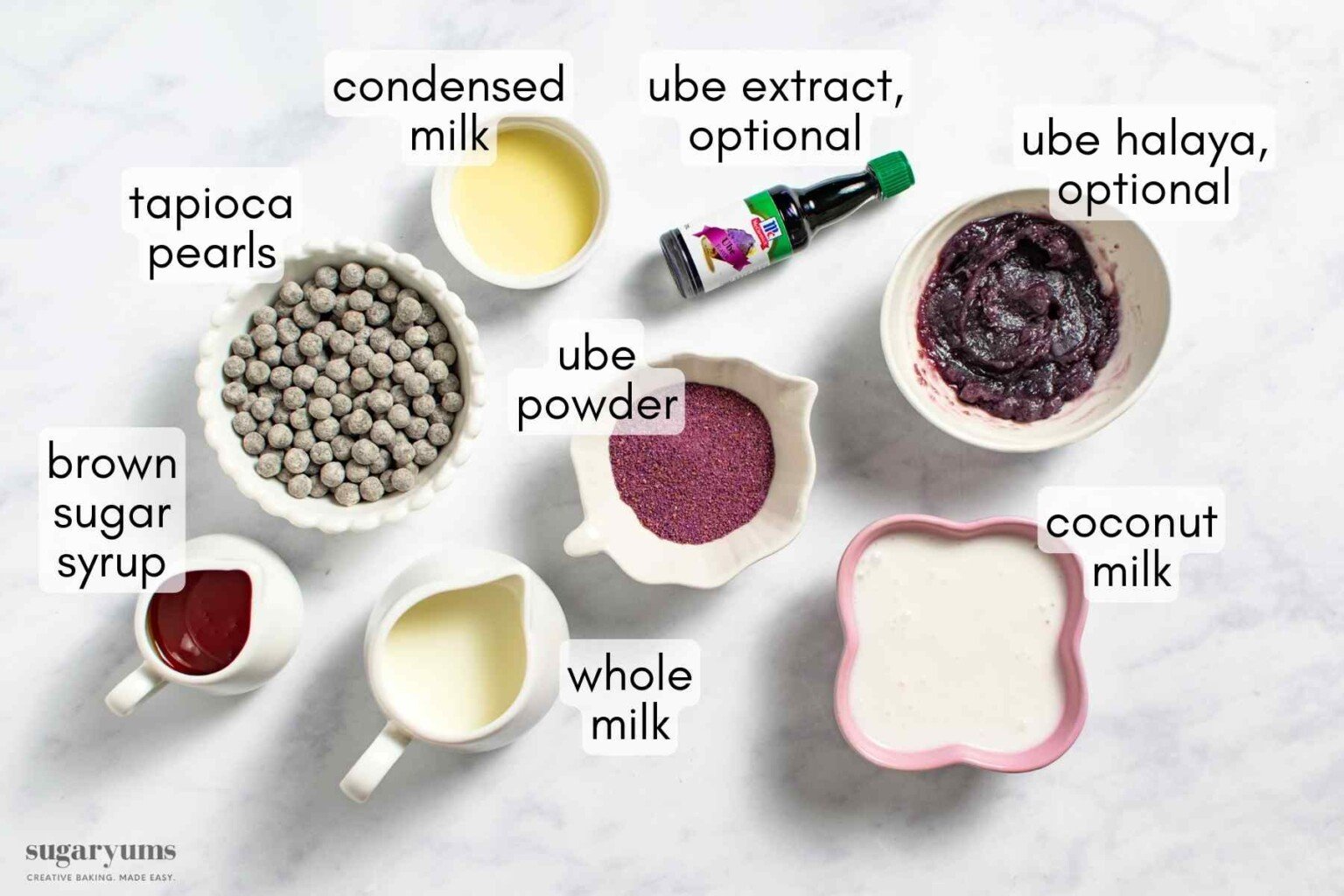 Ube Milk Tea Boba (Ube Bubble Tea) - SugarYums