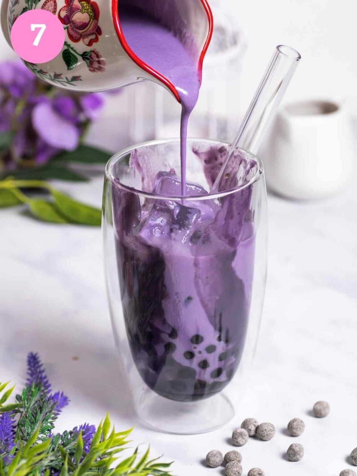 Ube Milk Tea Boba (Ube Bubble Tea) - SugarYums