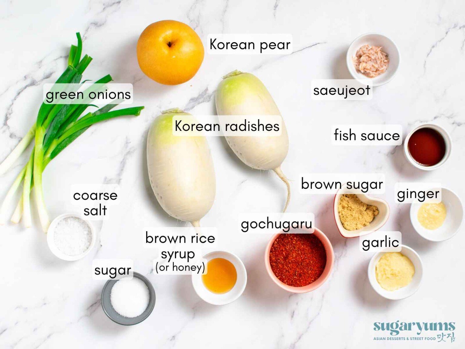 Korean Radish Kimchi: Cubed Radish Kkakdugi (깍두기) - SugarYums