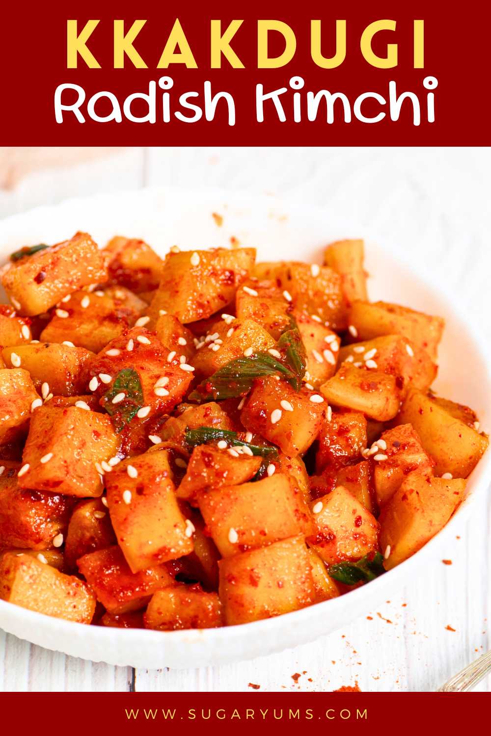 Korean Radish Kimchi: Cubed Radish Kkakdugi (깍두기) - SugarYums
